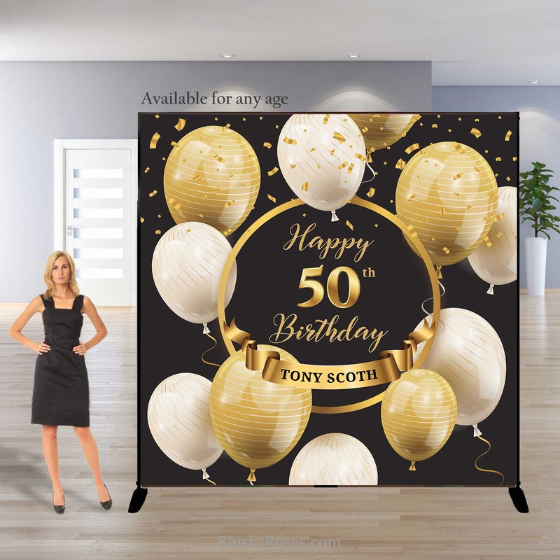 50th Birthday Backdrop - Etsy