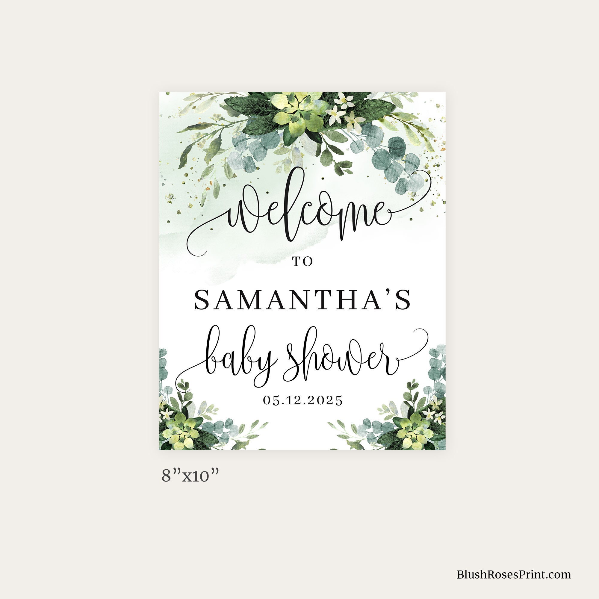 Succulent Welcome Sign Template Edit with TEMPLETT Sign | Etsy