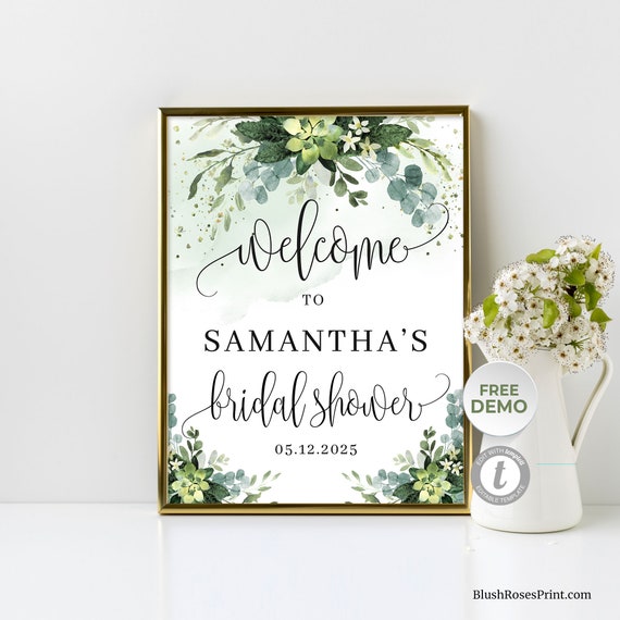 Succulent Welcome Sign Template Edit With TEMPLETT Sign - Etsy