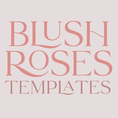 BlushRosesTemplates - Etsy