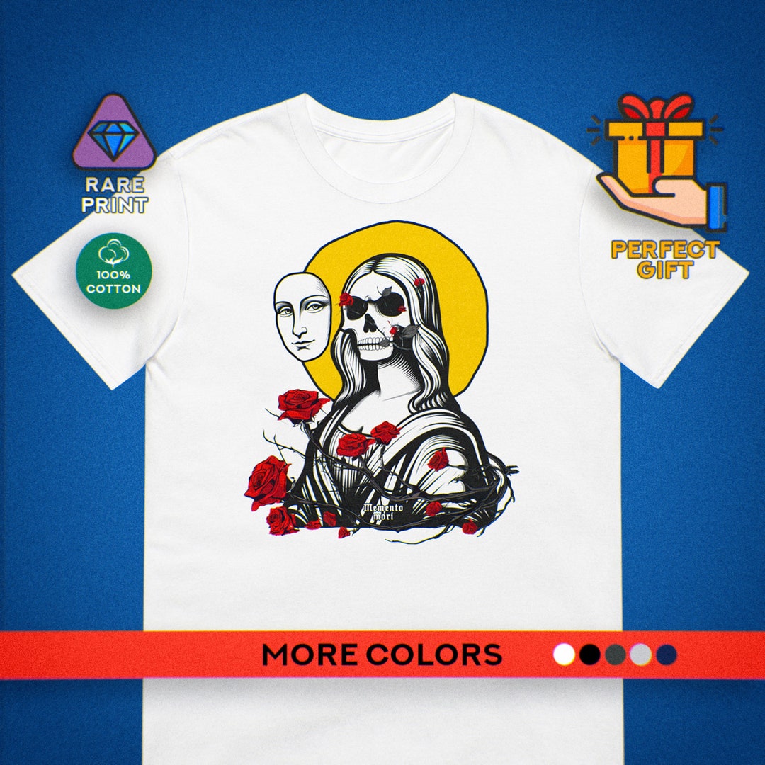 Mona Lisa Memento Mori T-shirt: Art History Skull Tee - Etsy
