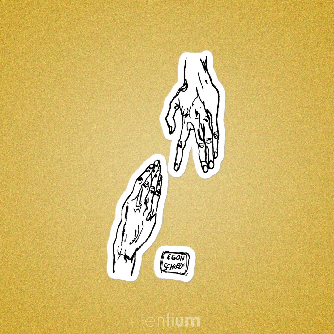 Egon Schiele Sticker, Hands Sticker, Aesthetic Sticker, Drawing Sticker ...