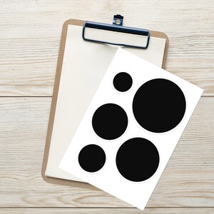 Black Circle Sticker Sheet, Malevich Stickers, Vibrant Stickers, Black ...