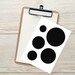 Black Circle Sticker Sheet, Malevich Stickers, Vibrant Stickers, Black ...