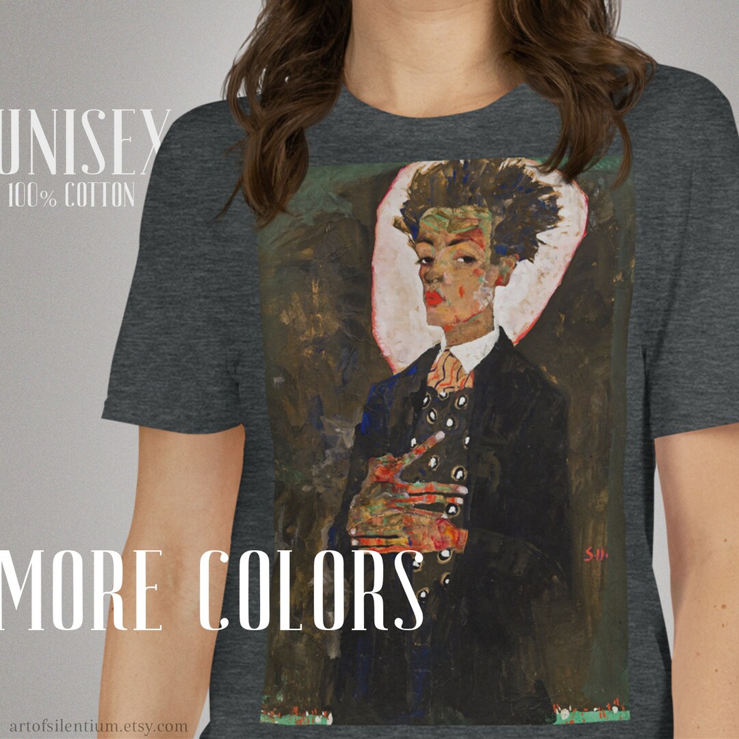 Egon Schiele T-shirt, Aesthetic Clothing, Famous Artist Unisex T-shirt ...