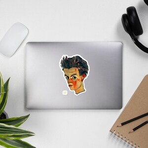 Egon Schiele Sticker, Aesthetic Sticker, Face Sticker, Drawing Sticker ...