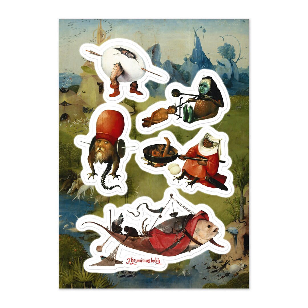 Bosch Funny Sticker Pack: Medieval Surrealist Art Decals - Etsy