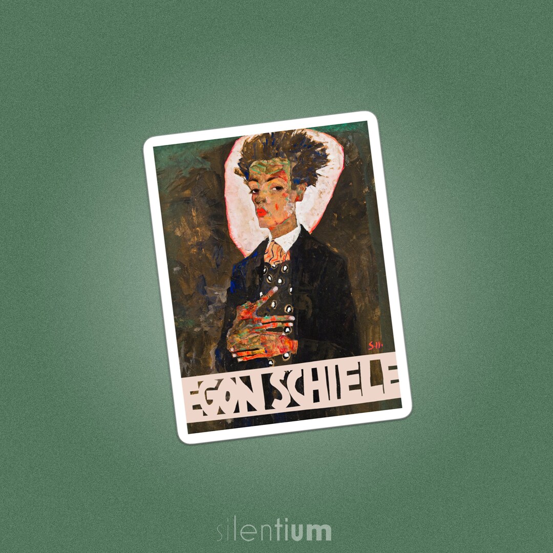 Egon Schiele Sticker, Aesthetic Sticker, Face Sticker, Drawing Sticker ...