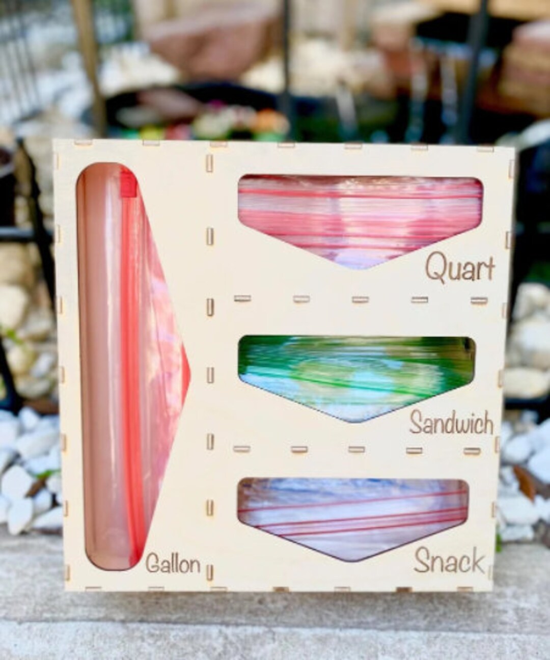 Sandwich Bag Organizer Assembled, Plastic Bag Storage, Bag Organizer ...