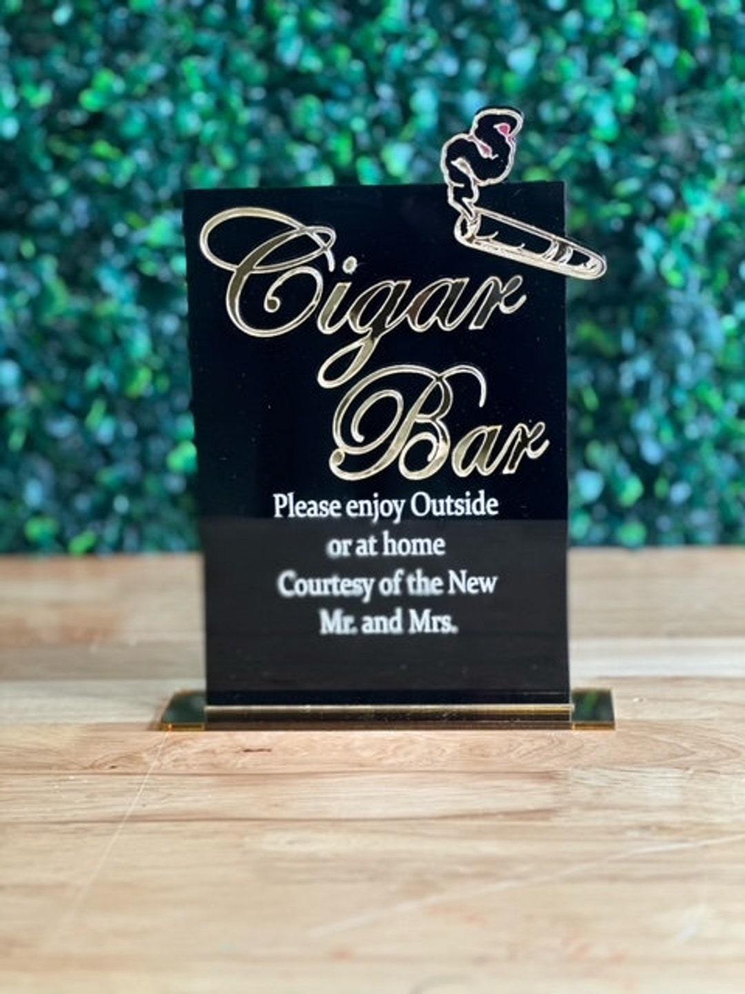 3D Acrylic Cigar Bar Sign / Cigar Bar Signage for Weddings / Wedding ...