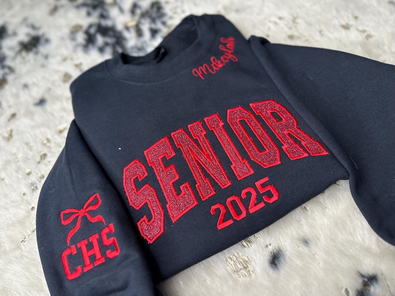Embroidered Senior Sweatshirt | Senior Sweatshirt| Graduate Sweatshirt ...