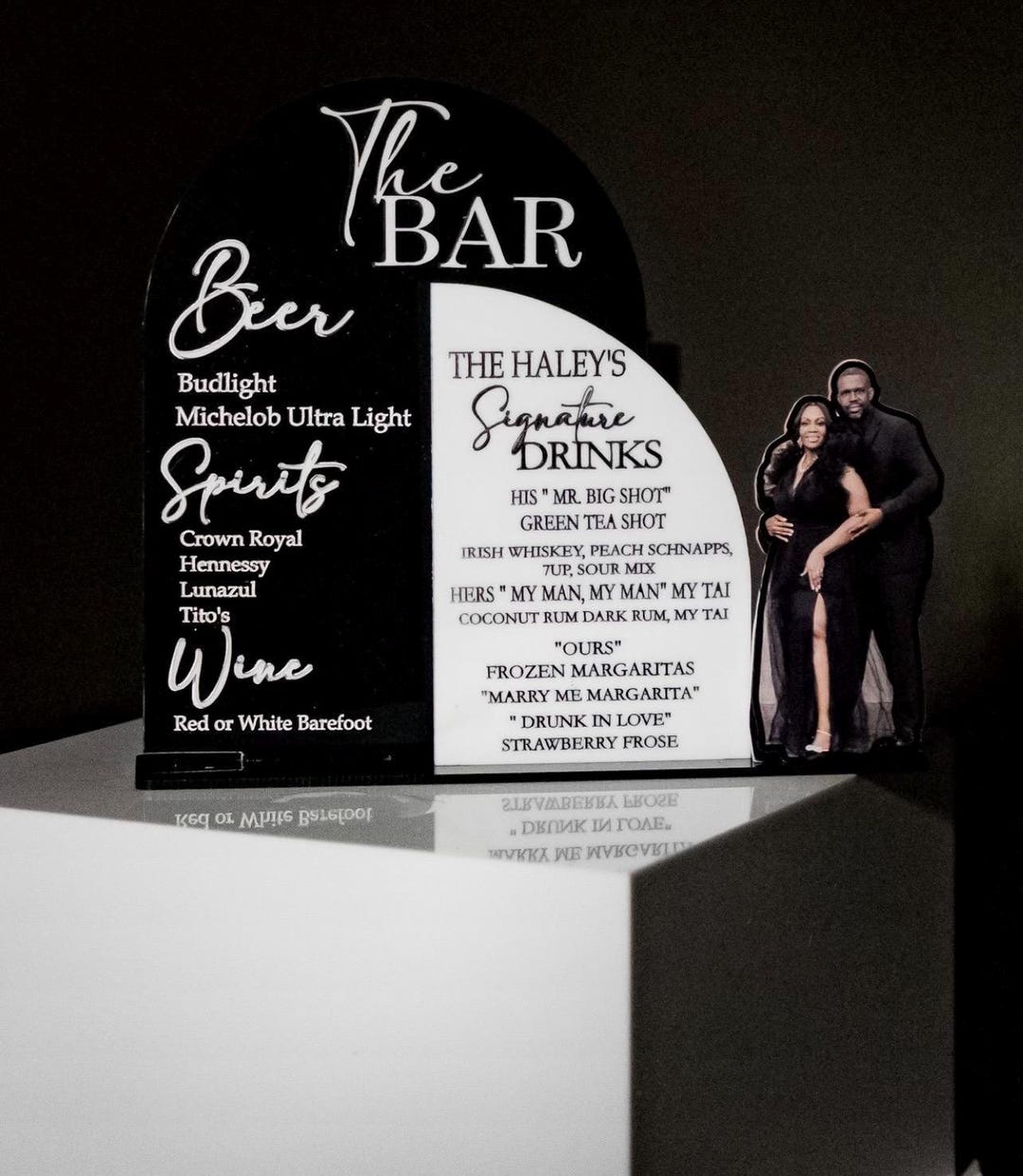 Acrylic Bar Sign With Photo | Custom Bar Signage - Etsy