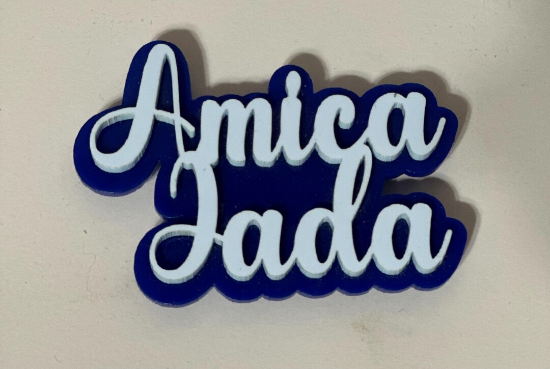 Amicae Pin|amica Last Name| Amica Badge|finer Woman Pin - Etsy