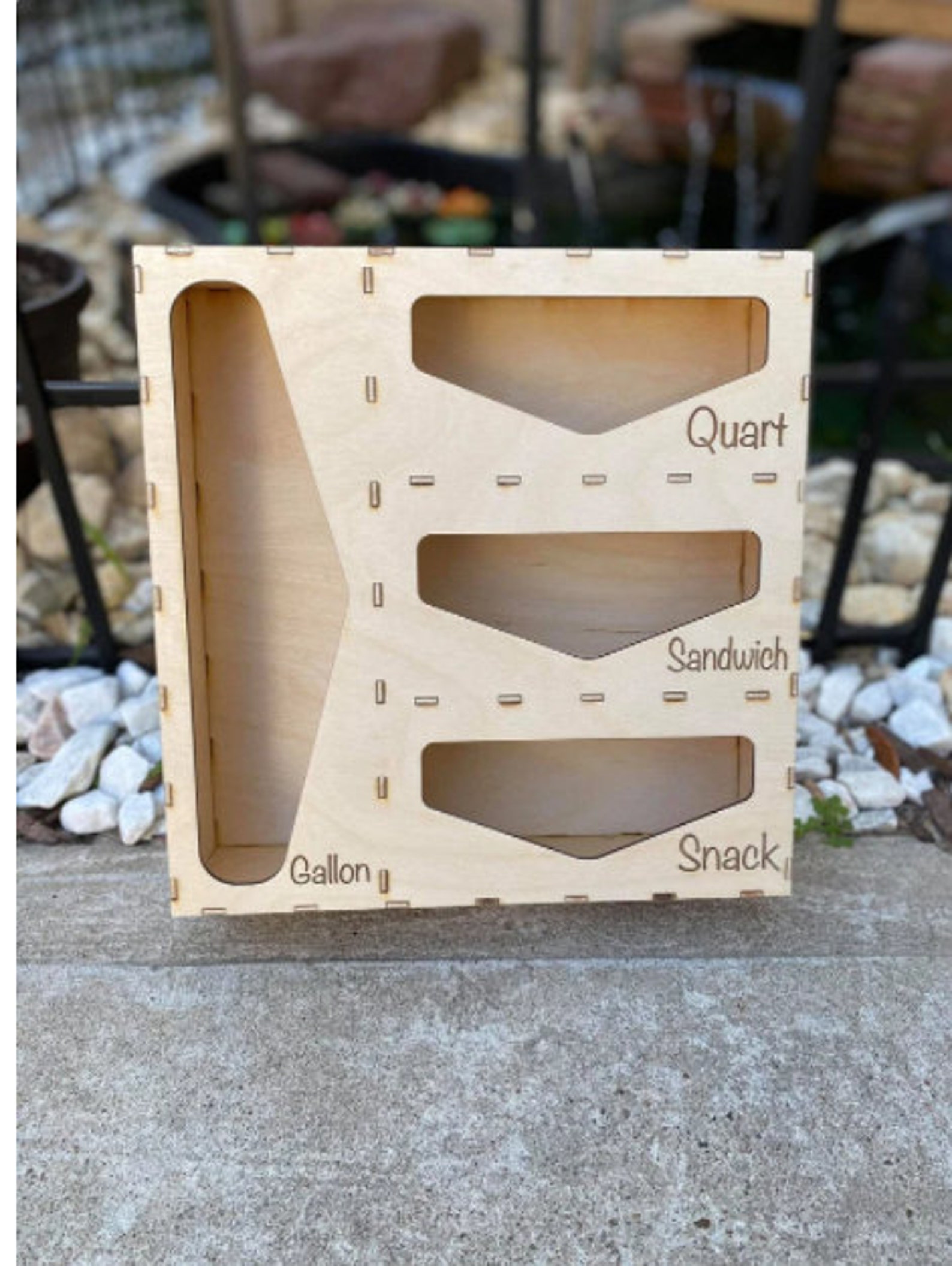 Sandwich Bag Organizer Assembled, Plastic Bag Storage, Bag Organizer ...