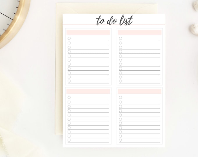 To Do List Pdf, to Do Lists, A5 to Do List, Pdf to Do List, Custom to ...
