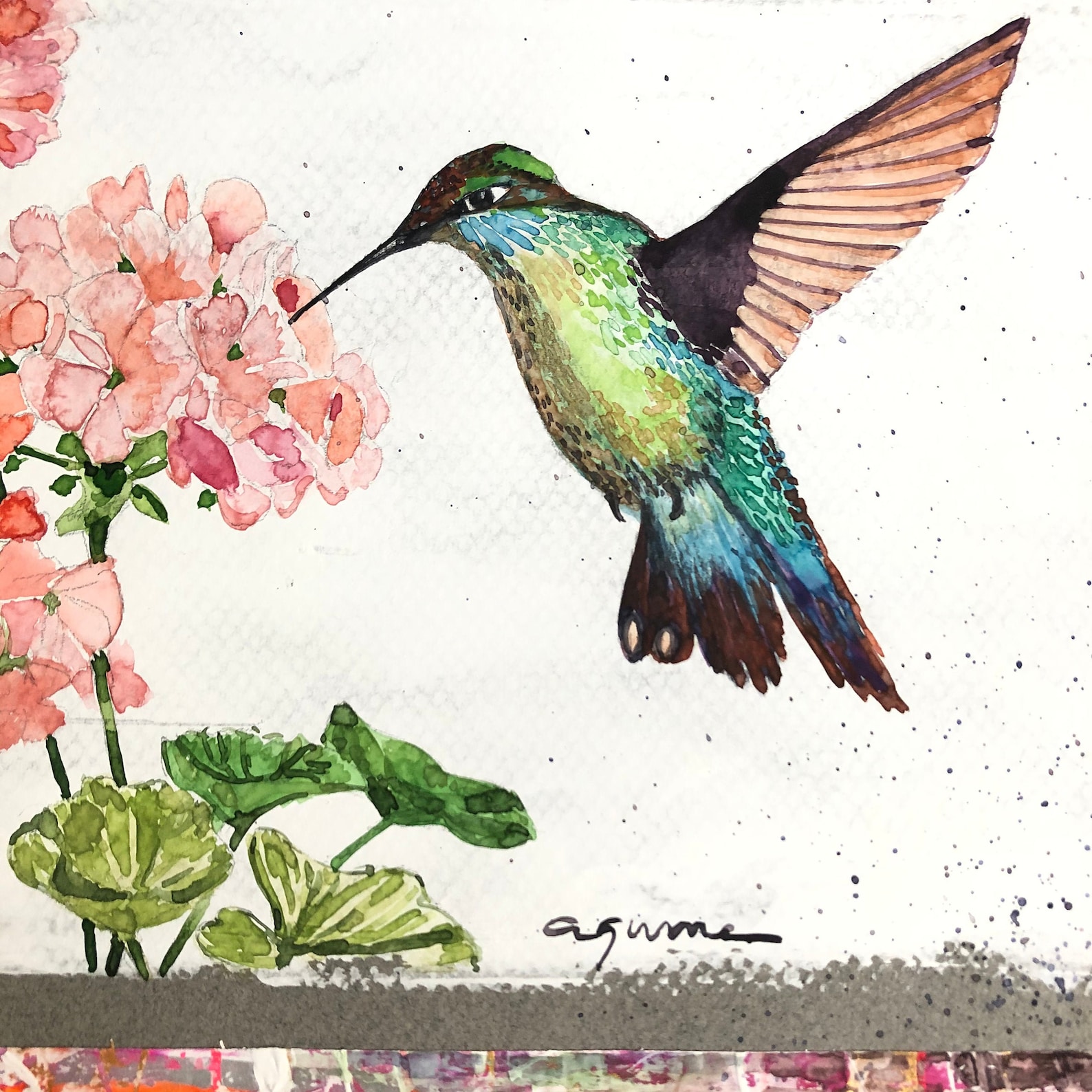 Hummingbird and Flowers Art Wall, Watercolor Hummingbirds Designs - Etsy UK