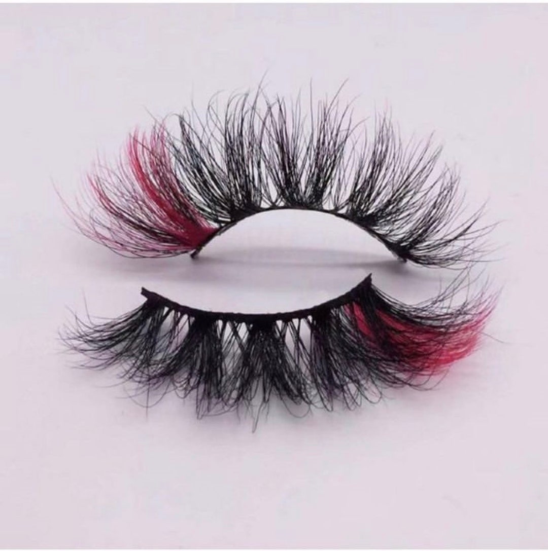 COLORED LASHES CUSTOM - Custom 25MM Handmade Colored Mink Lashes ...