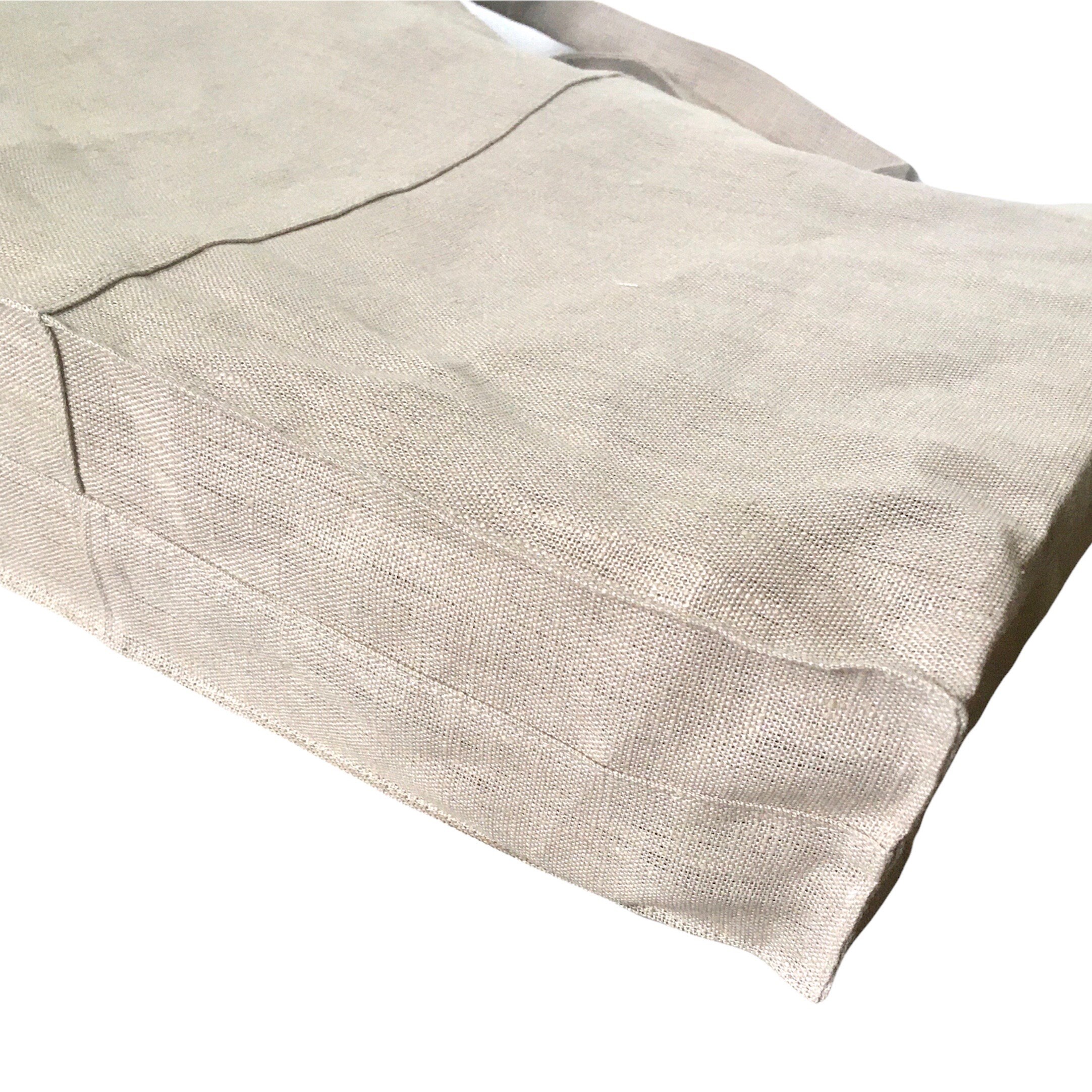 Linen Bags With Bottom Gusset and Handles, Plain Blank Totes, Shopping ...