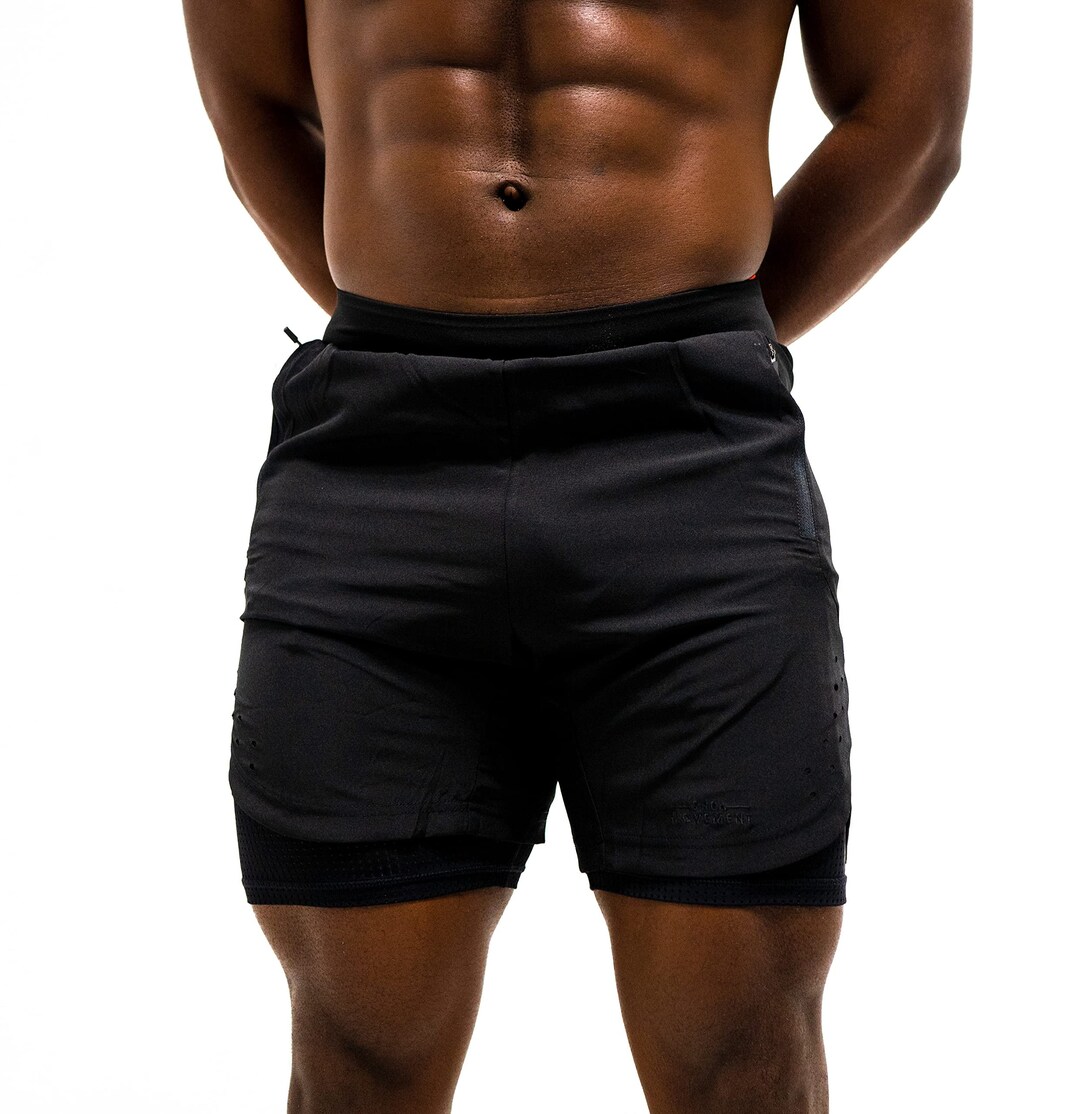 SHBA MOVEMENT Men's Training Shorts With Liner Athletic - Etsy
