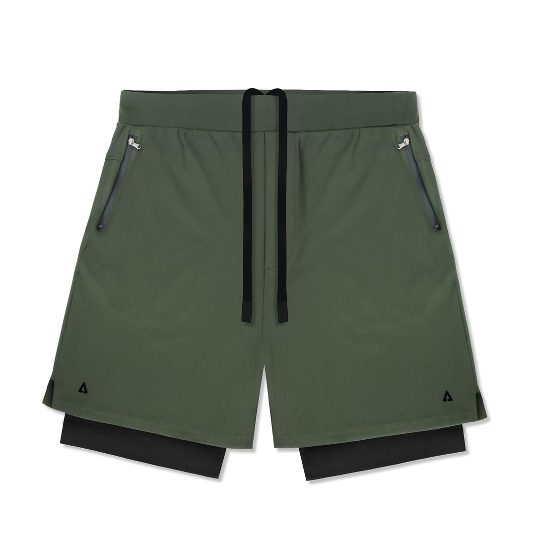 07 Apex Military Shorts (liner, Navy Green) - Etsy