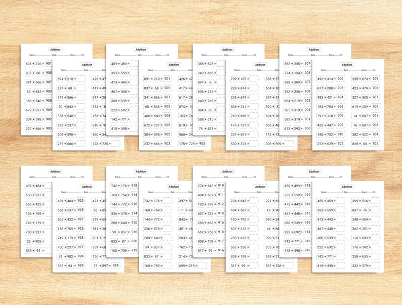 Math Worksheets Ultimate Bundle | +200 Pages | Printable Activity ...