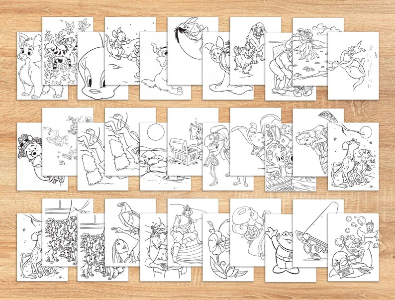 1100+ Coloring Pages | Various Famous Characters | Coloring Printables ...