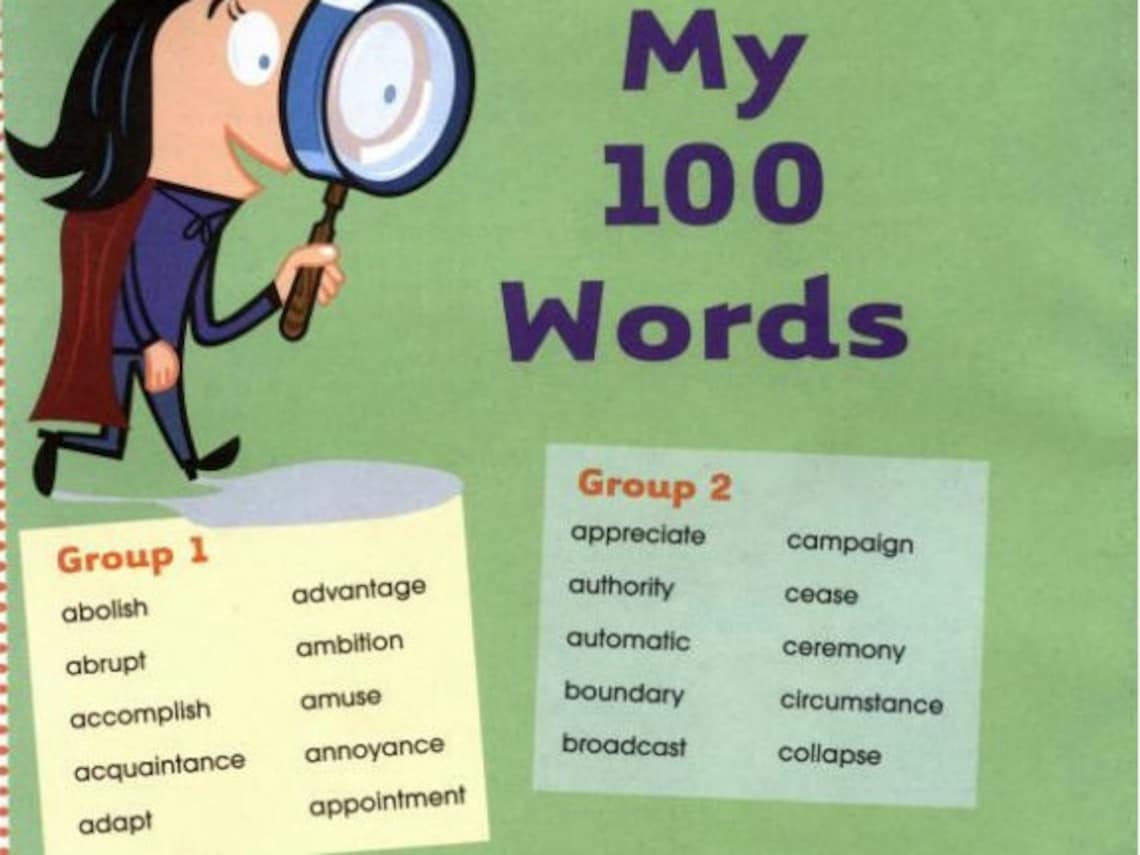 100 Vocabulary Words Kids Need to Know by 5th Grade Ebook - Etsy