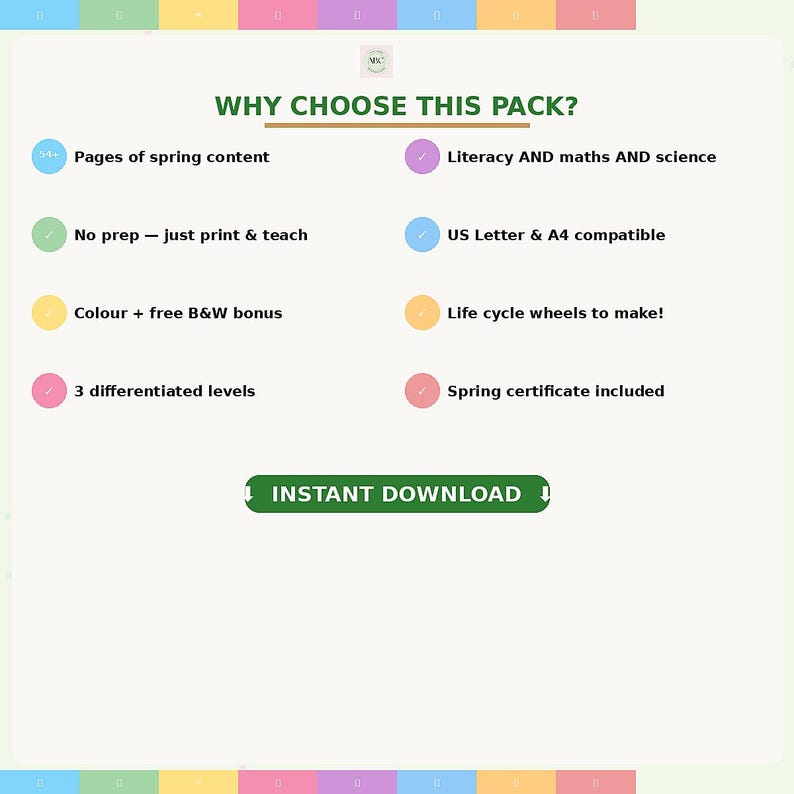 Spring No Prep Activity Pack | Preschool Spring Printable ...