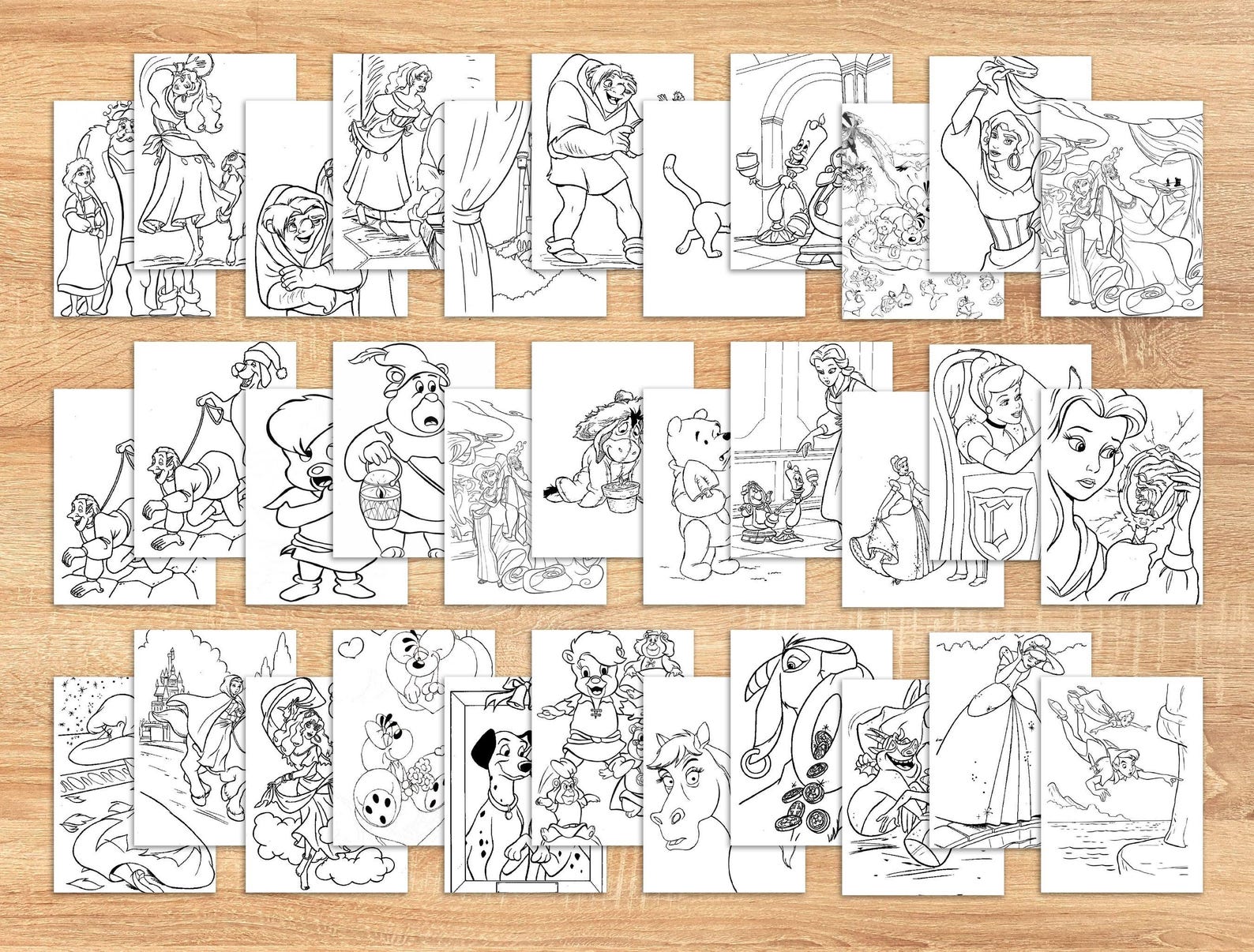 1100+ Coloring Pages | Various Famous Characters | Coloring Printables ...