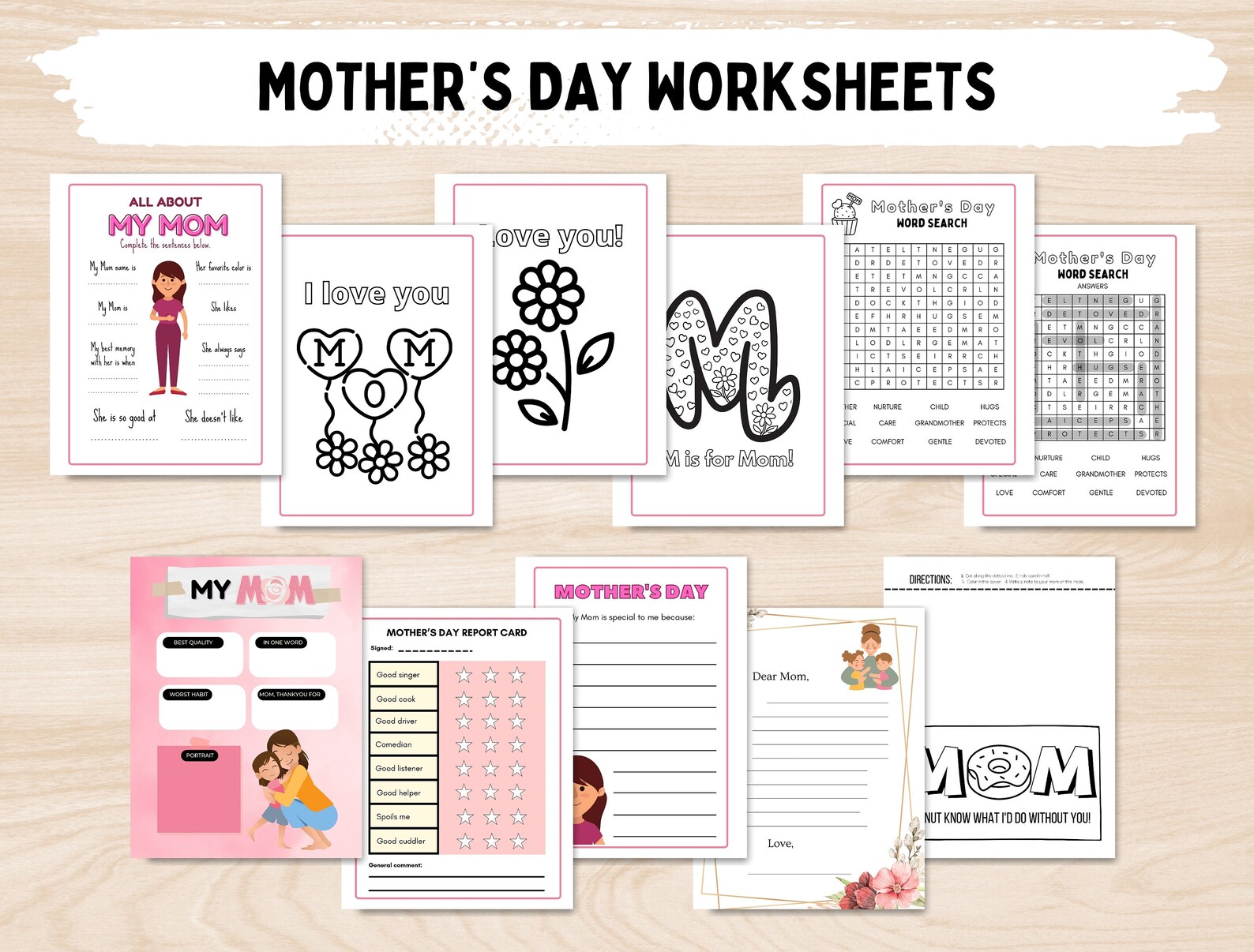 Mother's Day & Father's Day Activity Bundle | 20+ Pages | Mother's Day ...