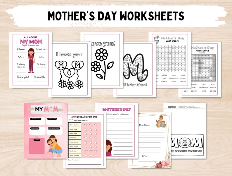 Mother's Day & Father's Day Activity Bundle | 20+ Pages | Mother's Day ...