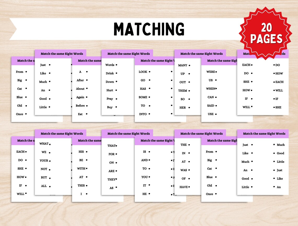 Preschool Pre-k + Kindergarten Sight Words Worksheets Bundle | +400 ...