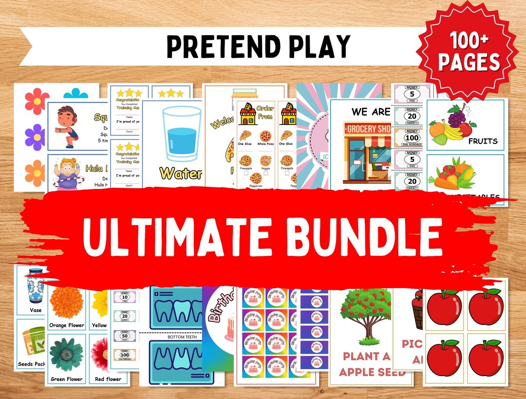 Preschool Pre-k + Kindergarten Pretend Play Ultimate Bundle | +100 ...