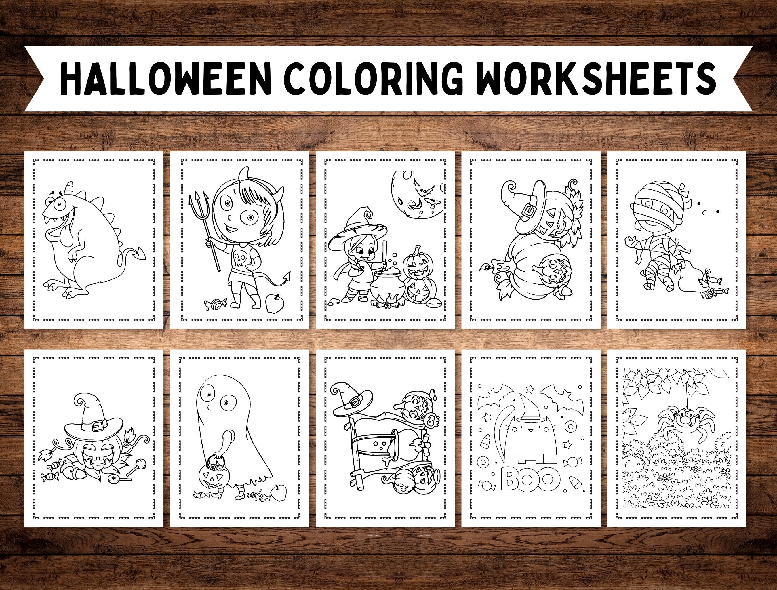 Halloween Coloring Pages for Kids: 40+ Printable Activity Sheets (PDF ...