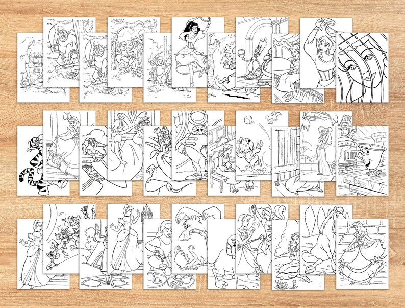 1100+ Coloring Pages | Various Famous Characters | Coloring Printables ...