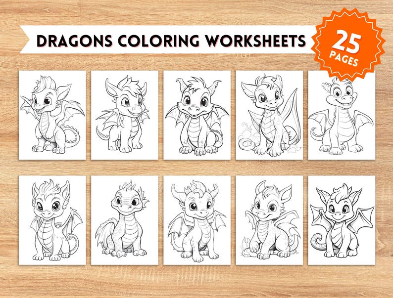 Dinosaur and Dragon Coloring Ultimate Bundle! | + Pages | Workbooks ...