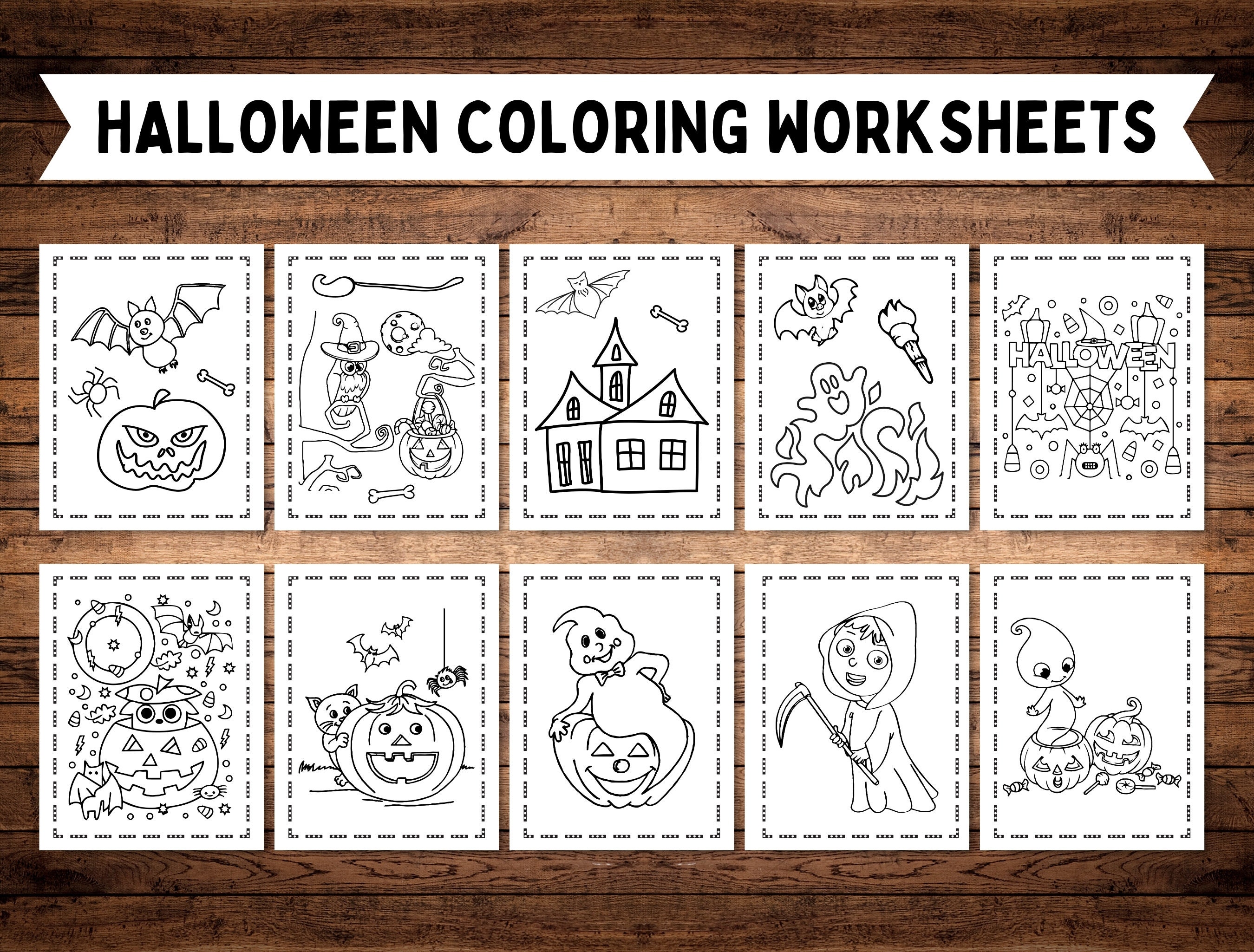 Halloween Coloring Pages for Kids: 40+ Printable Activity Sheets (PDF ...