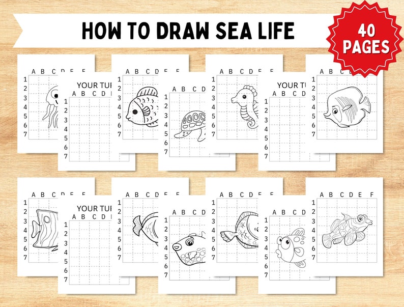 Under the Sea | Sea Animal Coloring Book Pages | 80+ Pages | Printable ...