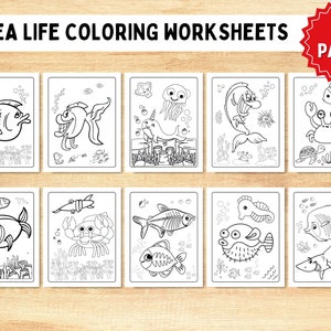 Under the Sea | Sea Animal Coloring Book Pages | 80+ Pages | Printable ...