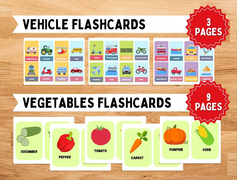 Kids Learning Flashcards Ultimate Bundle | +200 Pages | Printable ...