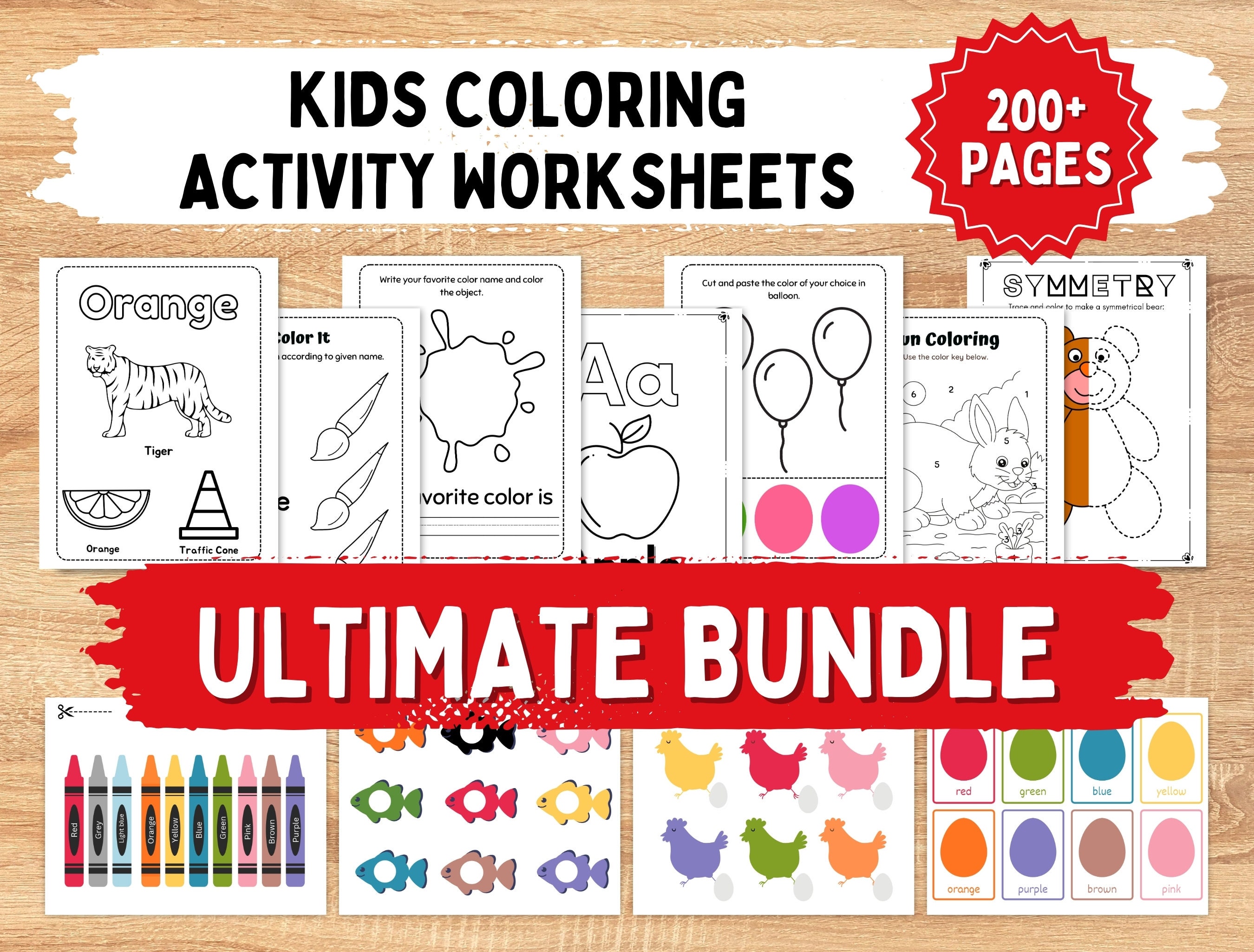 Kids Coloring and Activity Worksheets Ultimate Bundle! Printable ...