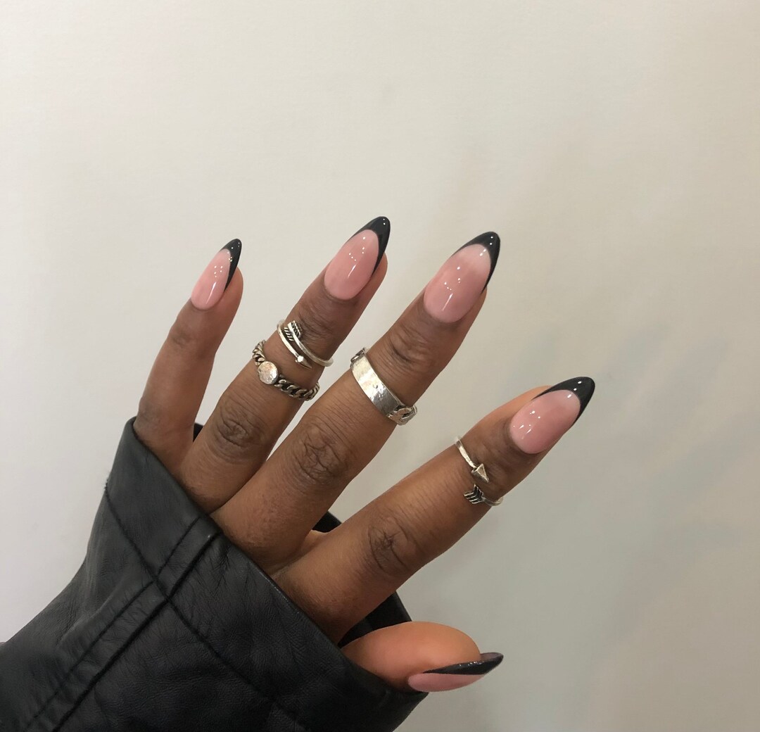 Classic Black French Tip Acrylic Quality reusable Wide Variety of ...