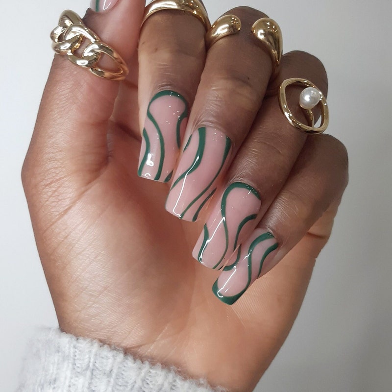Wide False Nails - Etsy