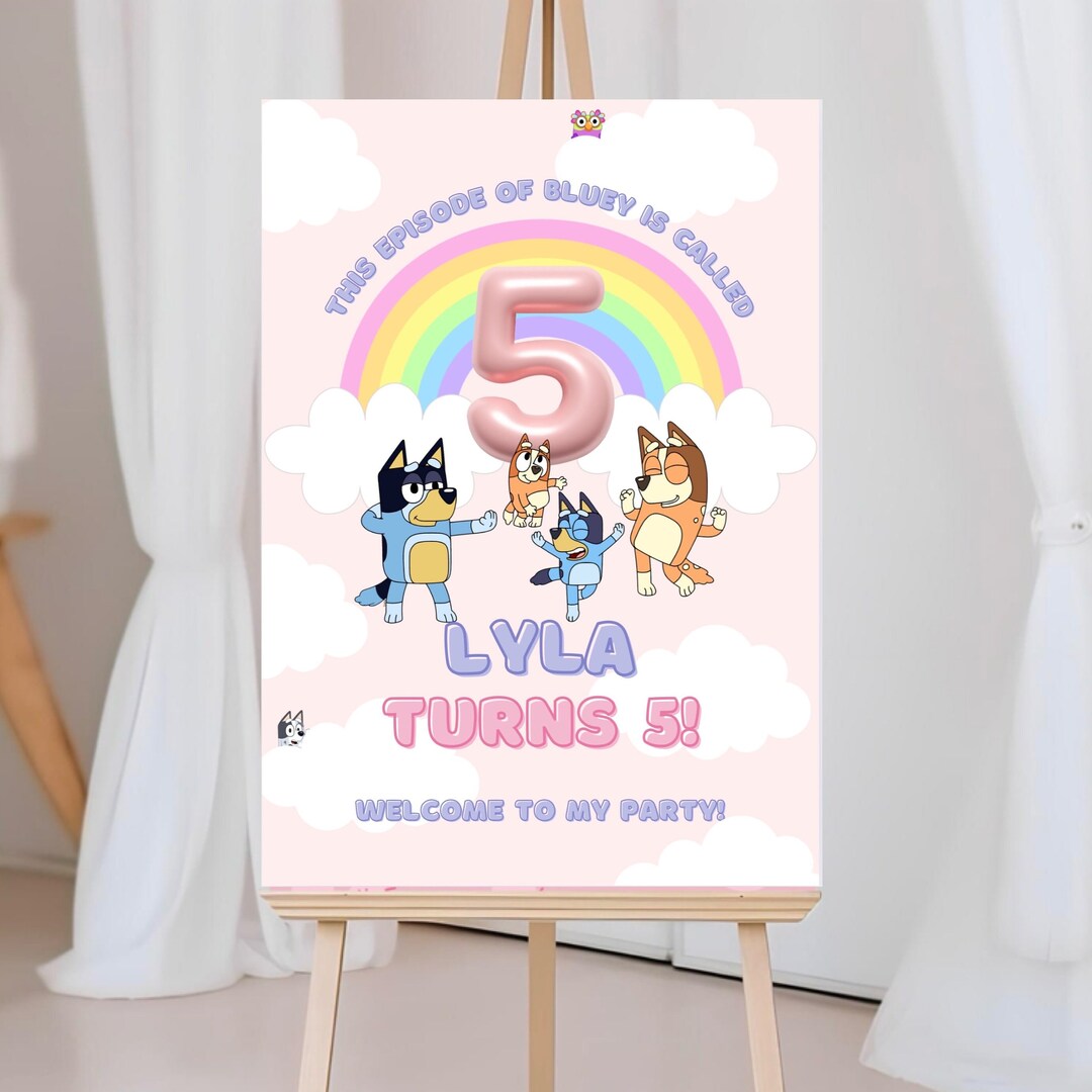 Bluey Welcome Birthday Boards - Etsy