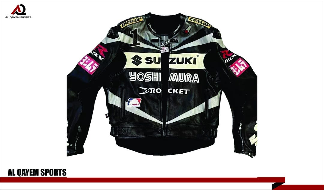Suzuki Yoshimura Leather Biker Jacket: Custom Cowhide Moto Racer - Etsy