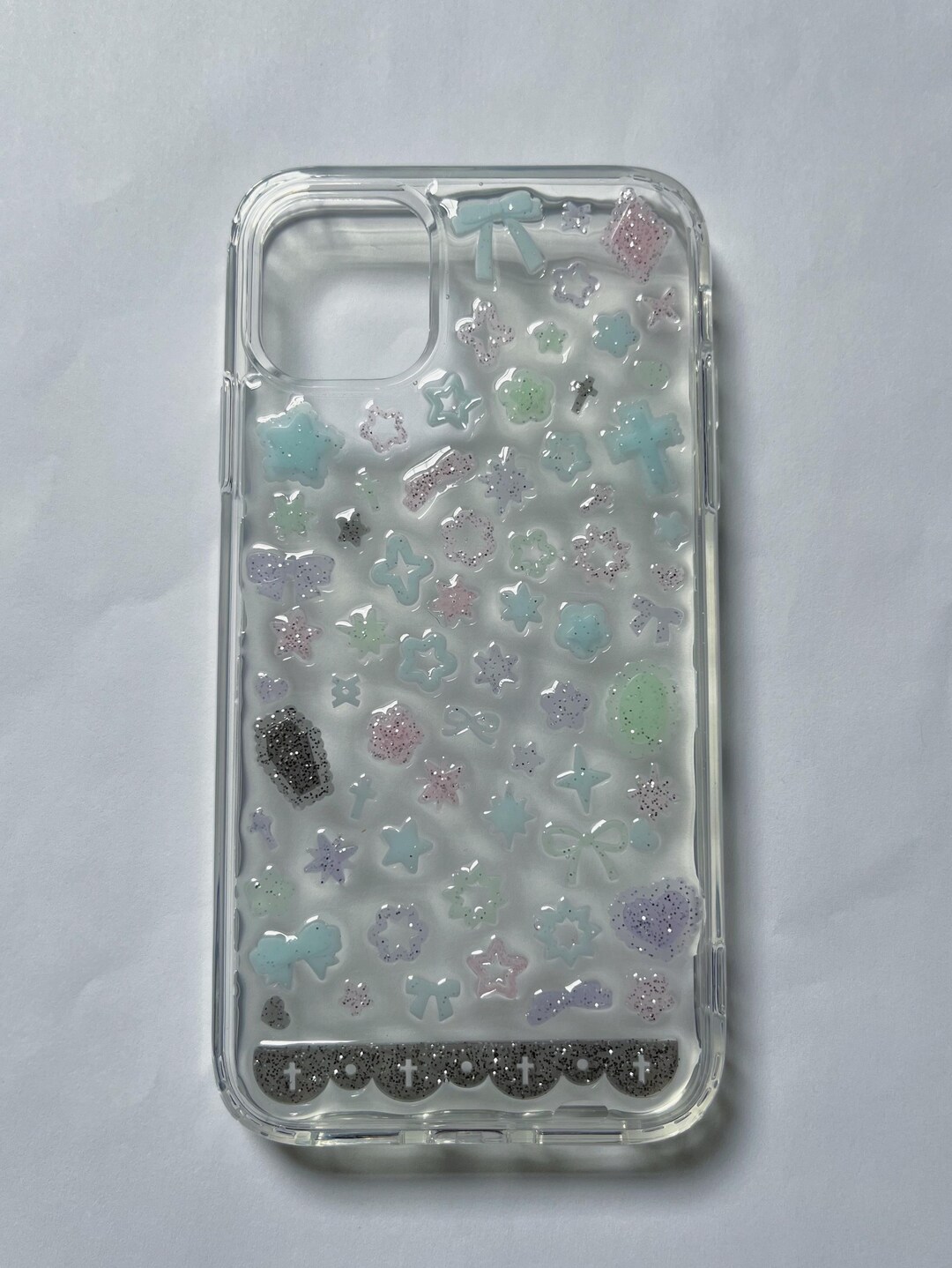 Premade Resin iPhone Case iPhone 11 Deco Cases Bow Glitter Accessory ...