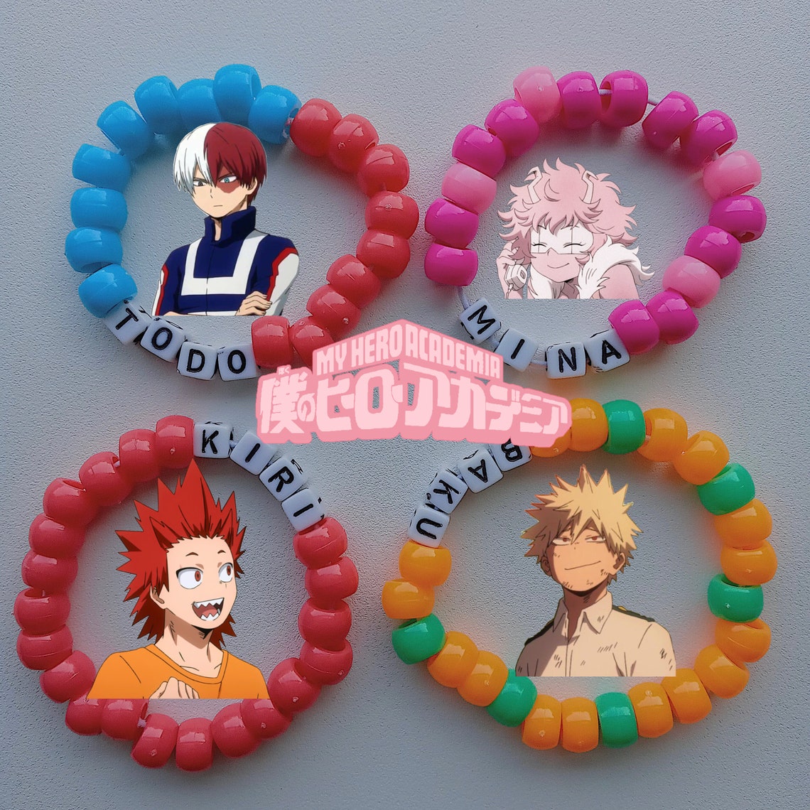 MHA kandi bracelets my hero academia inspired kandi | Etsy
