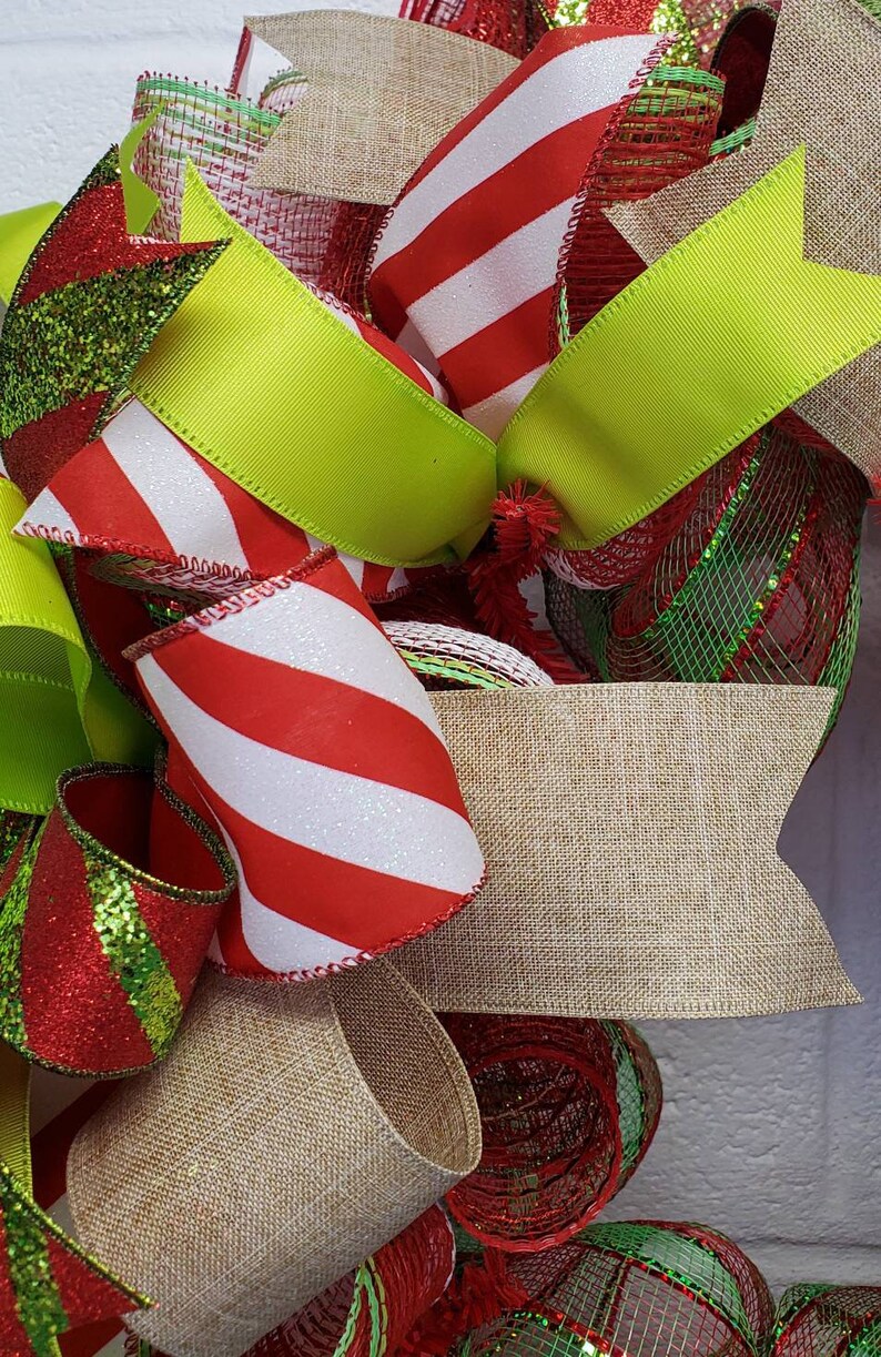 Nut Cracker Wreath With Red White and Lime Green and Silly Saying ...