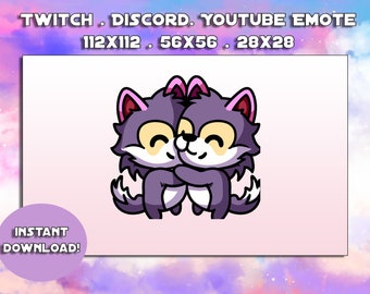Wolf Cuddling Emote - Etsy