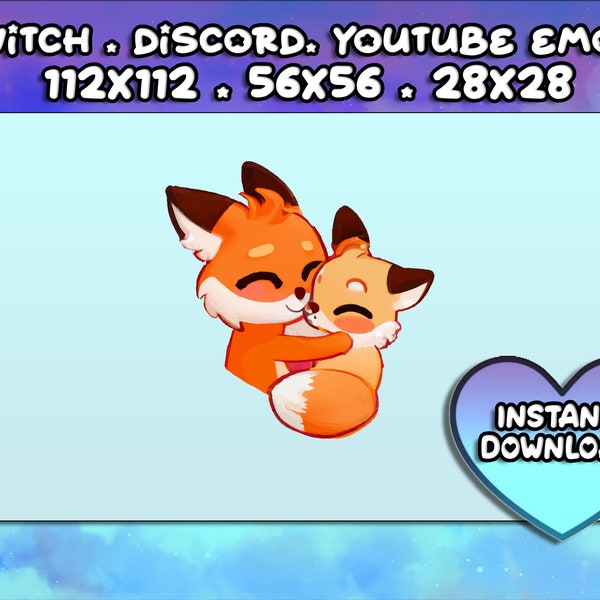 Fox Cuddle Emote Etsy